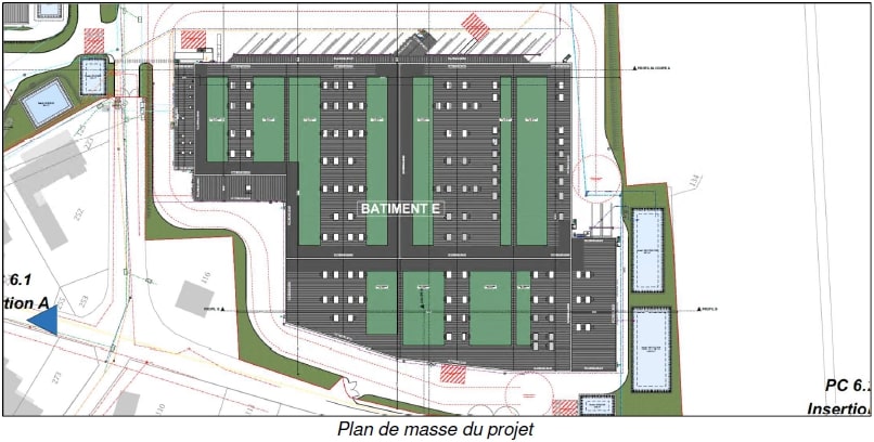 Création d’un bâtiment logistique (bâtiment E)
